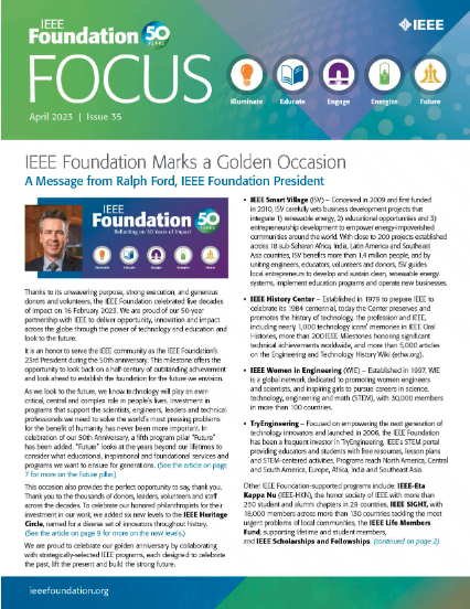 IEEE Foundation Focus Newsletter - April 2023 | IEEE Life Members